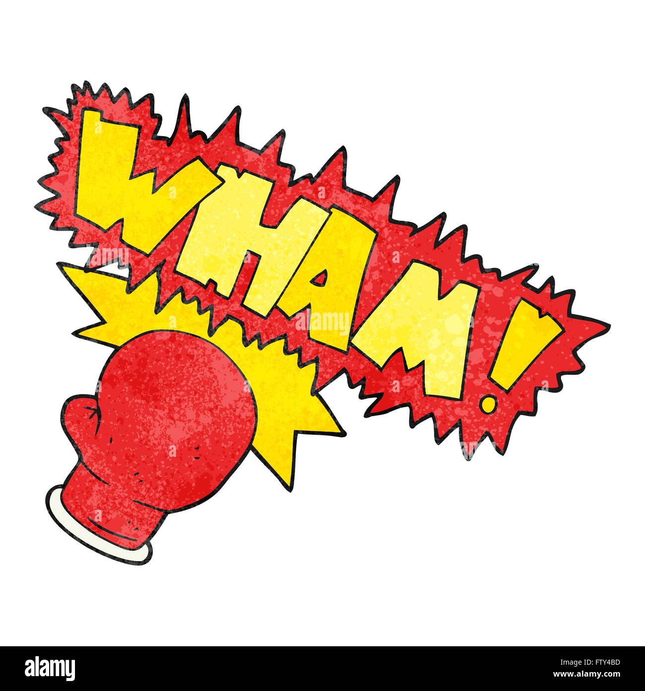 freehand textured cartoon boxing glove punch Stock Vector Image & Art ...