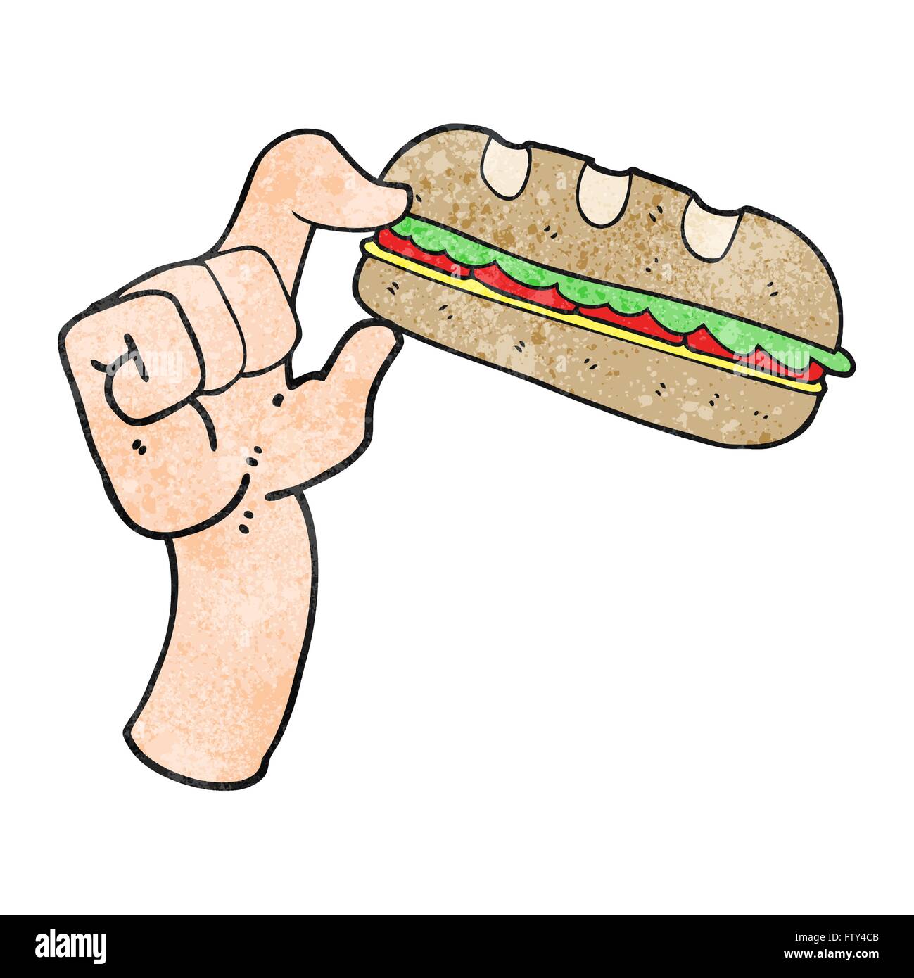 freehand textured cartoon sub sandwich Stock Vector Image & Art - Alamy