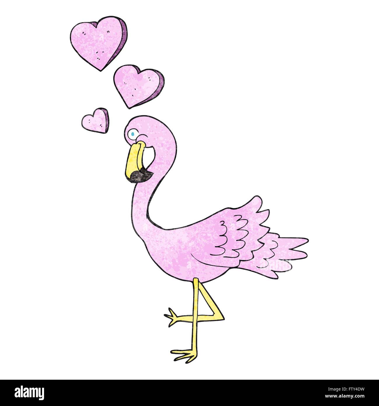 Cartoon illustration flamingo in love hi-res stock photography and ...
