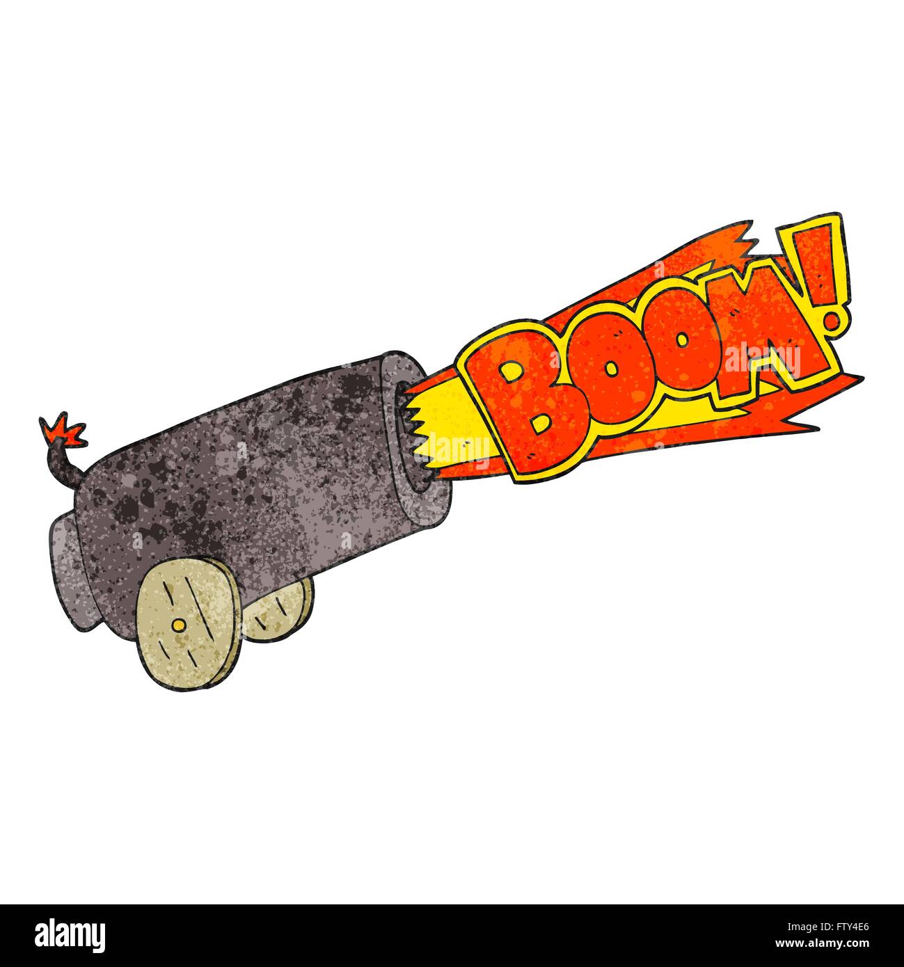 freehand textured cartoon cannon shooting Stock Vector Image & Art - Alamy