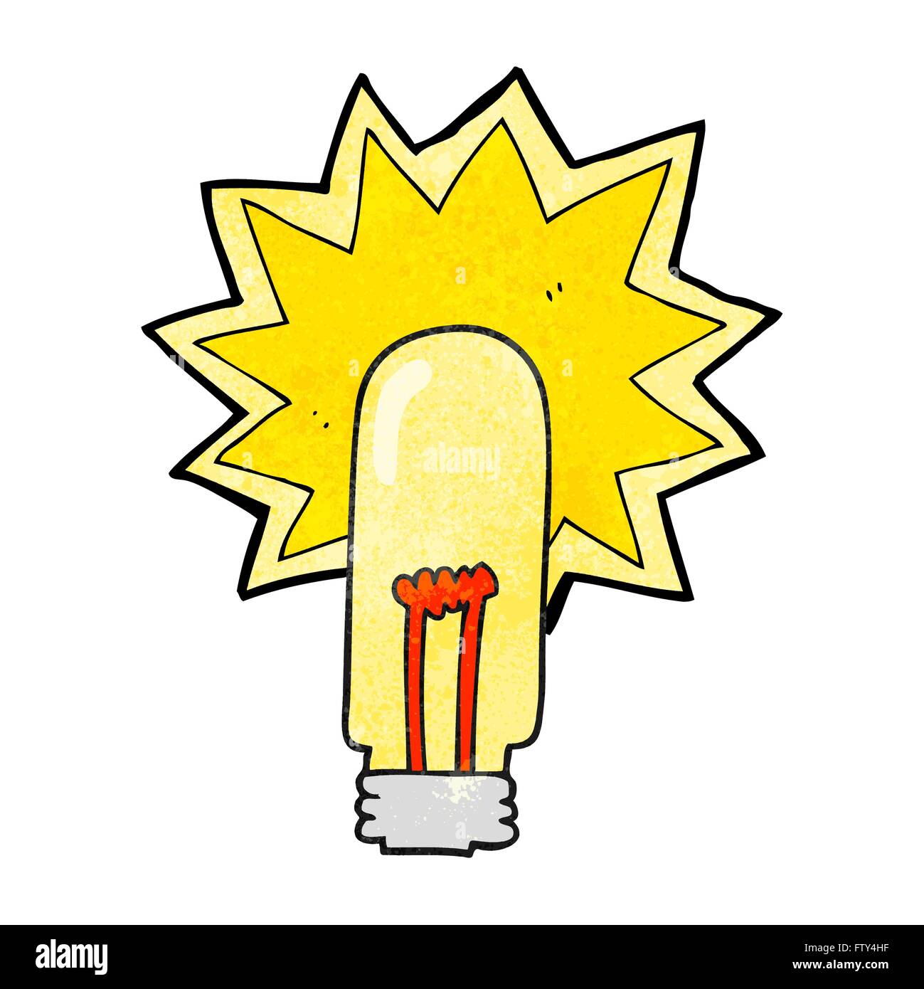freehand textured cartoon old light bulb Stock Vector Image & Art - Alamy