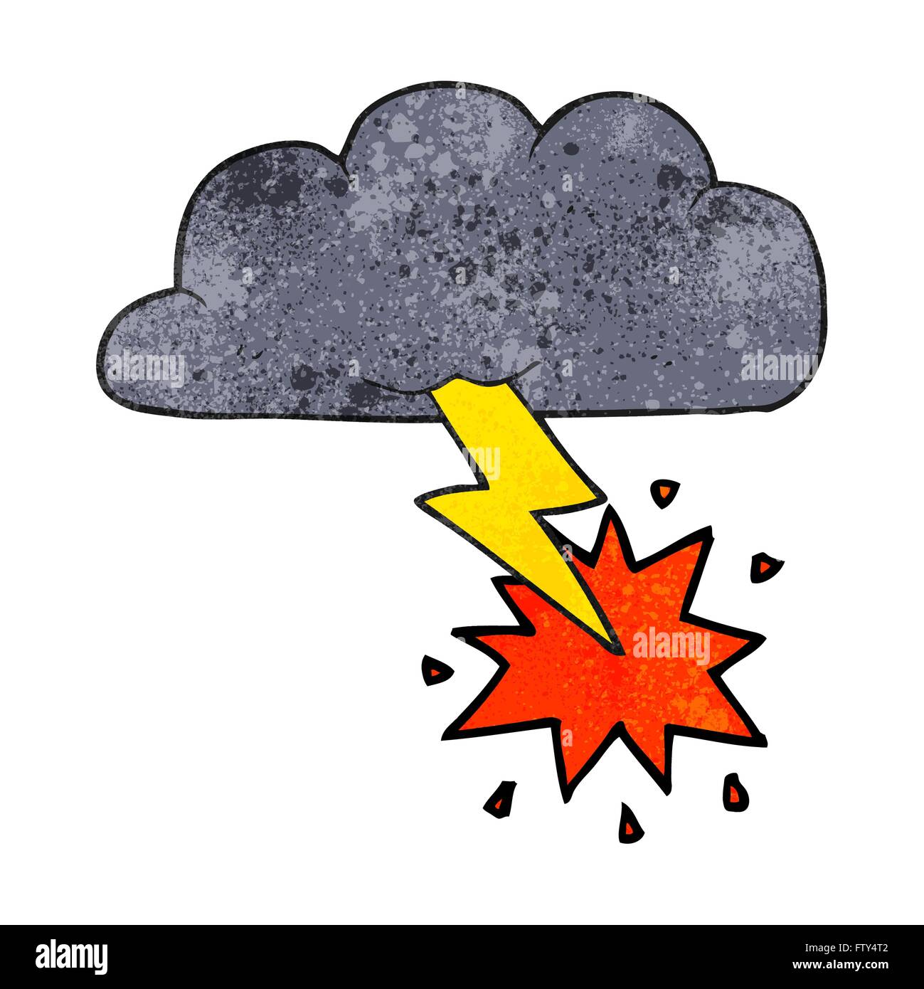 freehand textured cartoon thundercloud Stock Vector Image & Art - Alamy
