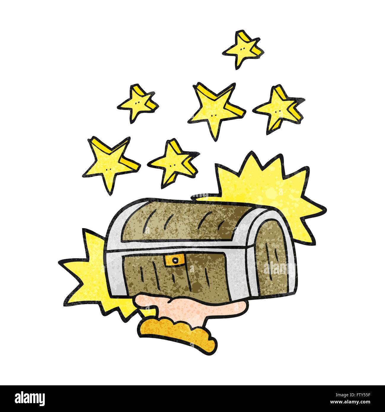 freehand textured cartoon treasure chest Stock Vector Image & Art - Alamy