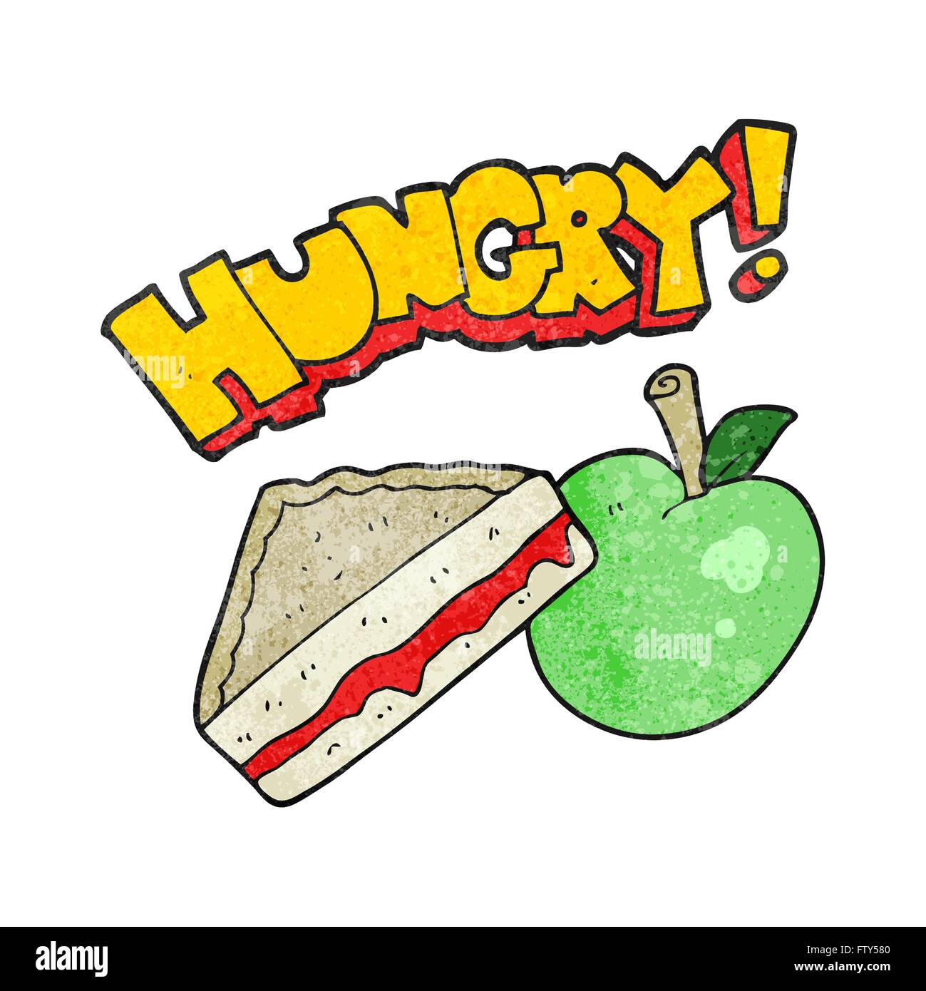 freehand textured cartoon packed lunch Stock Vector Image & Art - Alamy