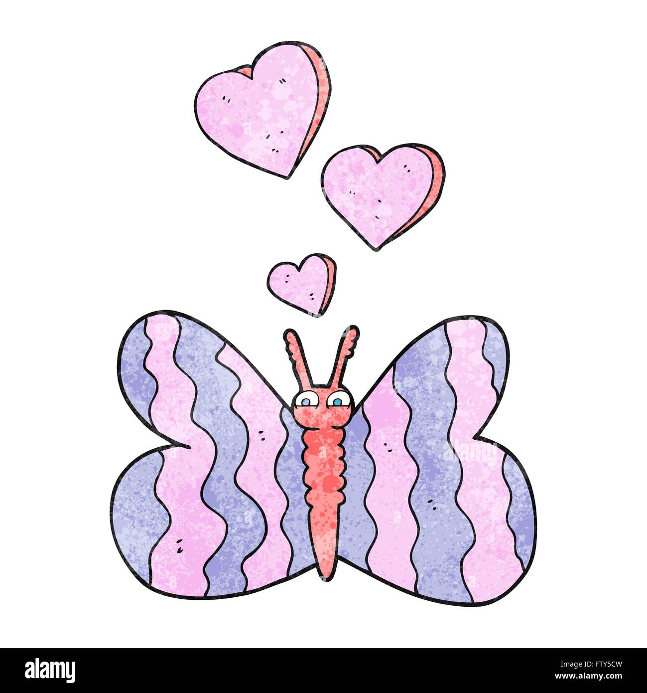 freehand textured cartoon butterfly Stock Vector Image & Art - Alamy