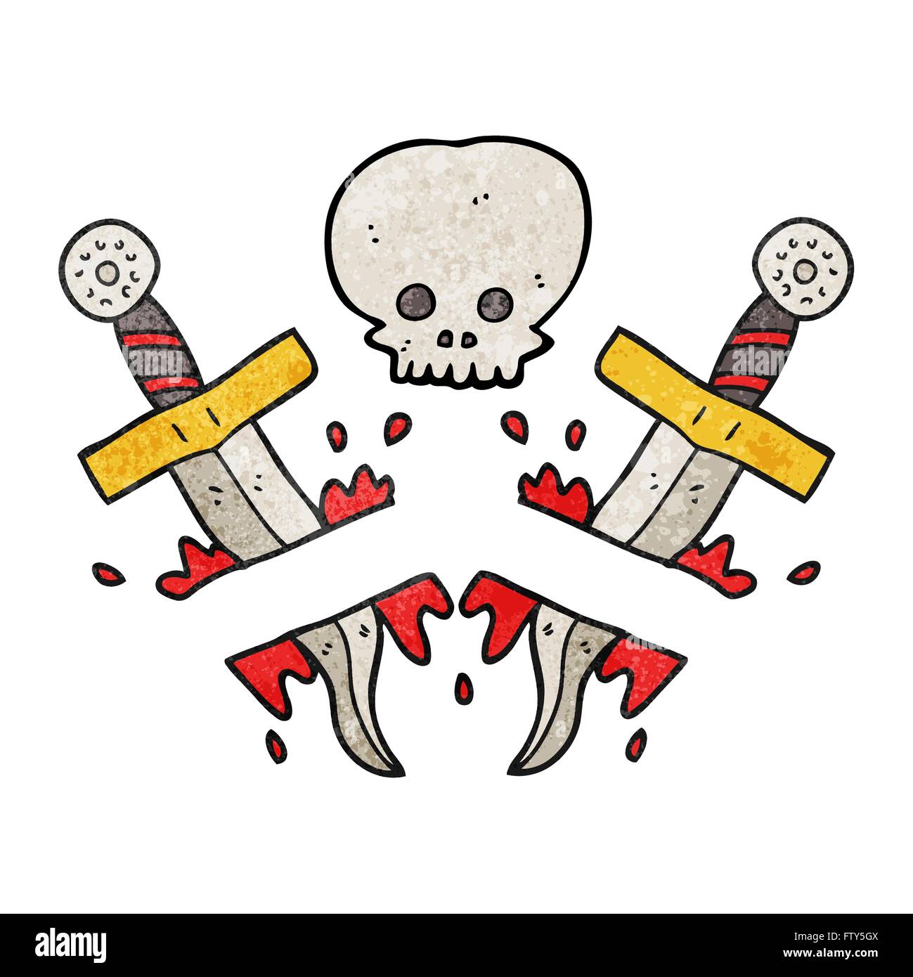 Freehand drawn cartoon dagger symbol hi-res stock photography and ...