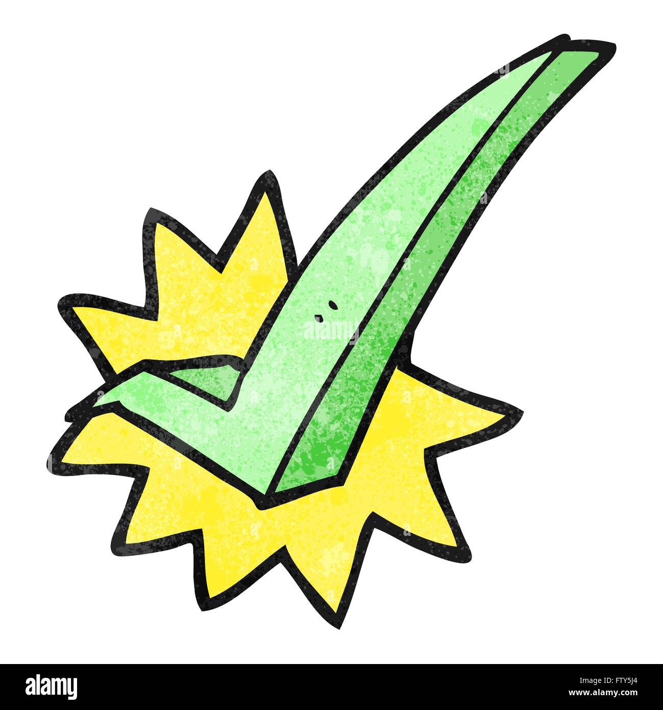 freehand textured cartoon tick symbol Stock Vector Image & Art - Alamy