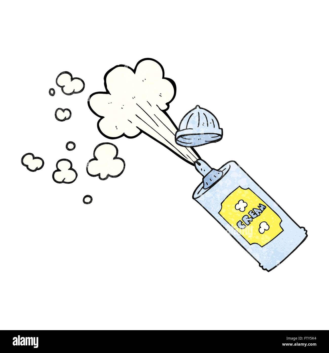 freehand textured cartoon squirting whipped cream Stock Vector Image ...