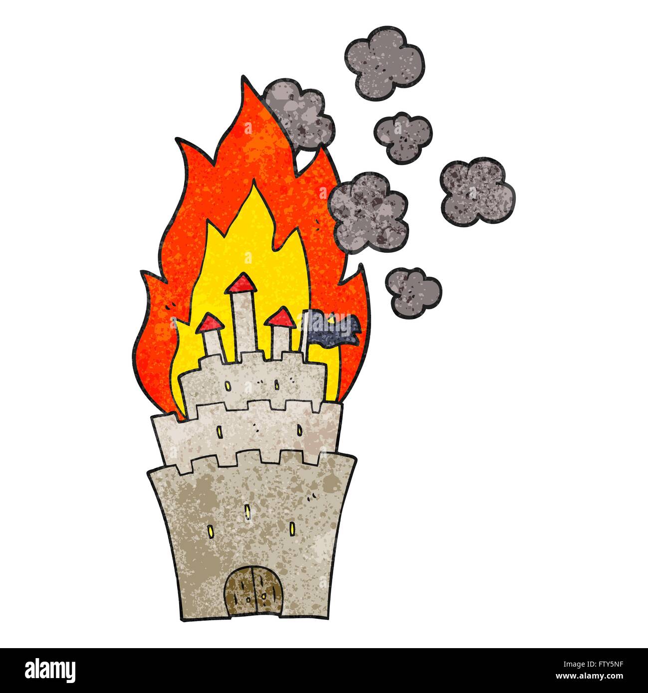 Burning of the castle Cut Out Stock Images & Pictures - Alamy