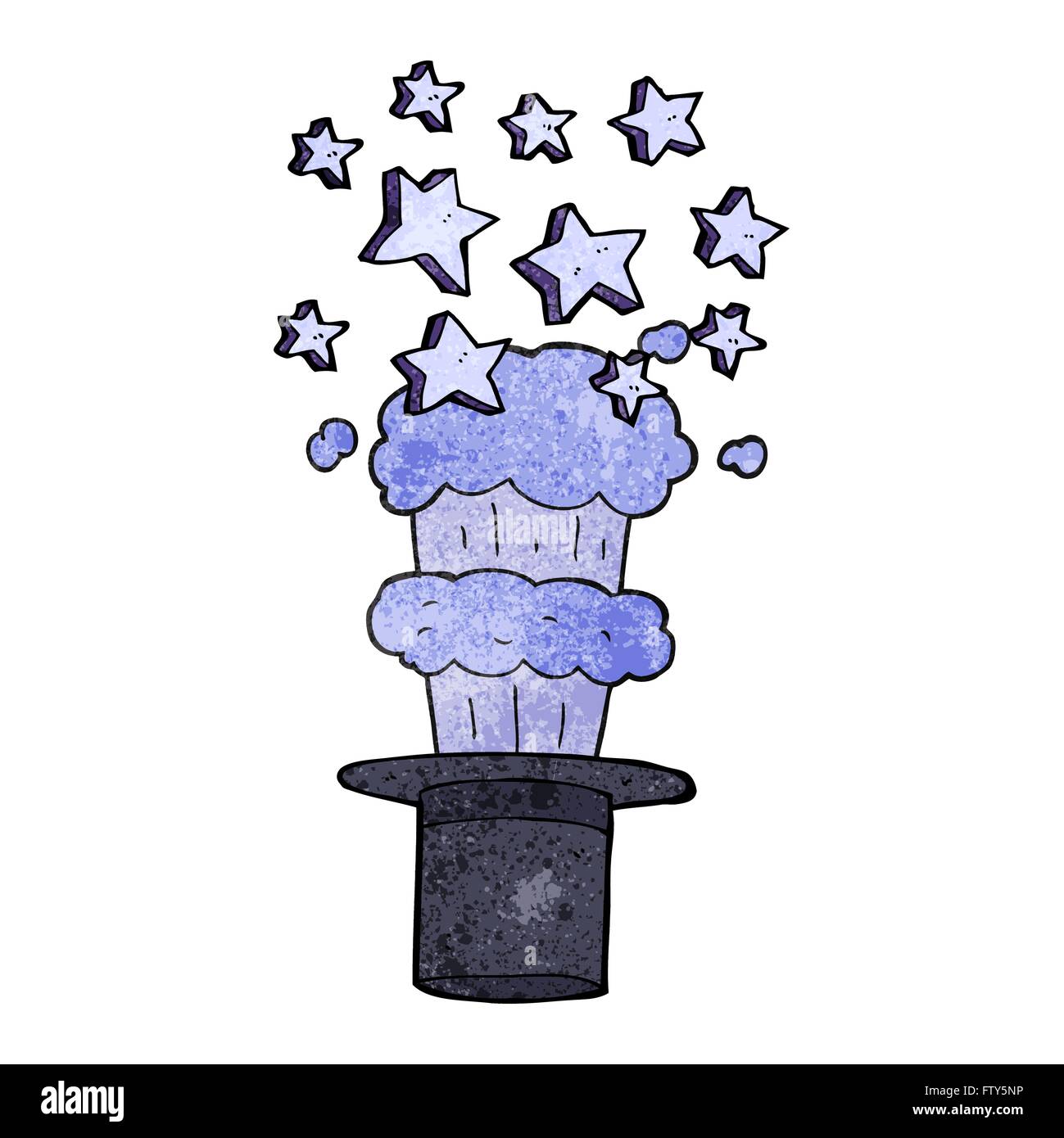 freehand textured cartoon magic top hat Stock Vector Image & Art - Alamy