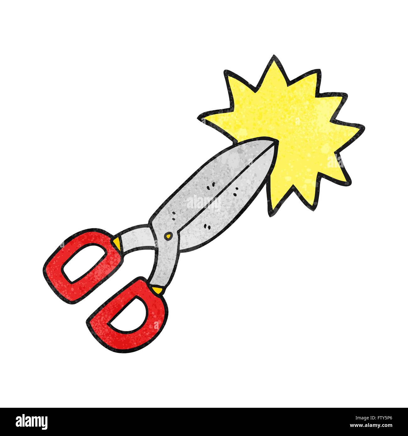 freehand textured cartoon scissors Stock Vector Image & Art - Alamy