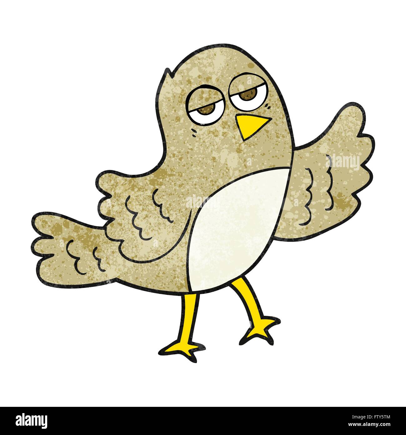 freehand textured cartoon bird Stock Vector Image & Art - Alamy