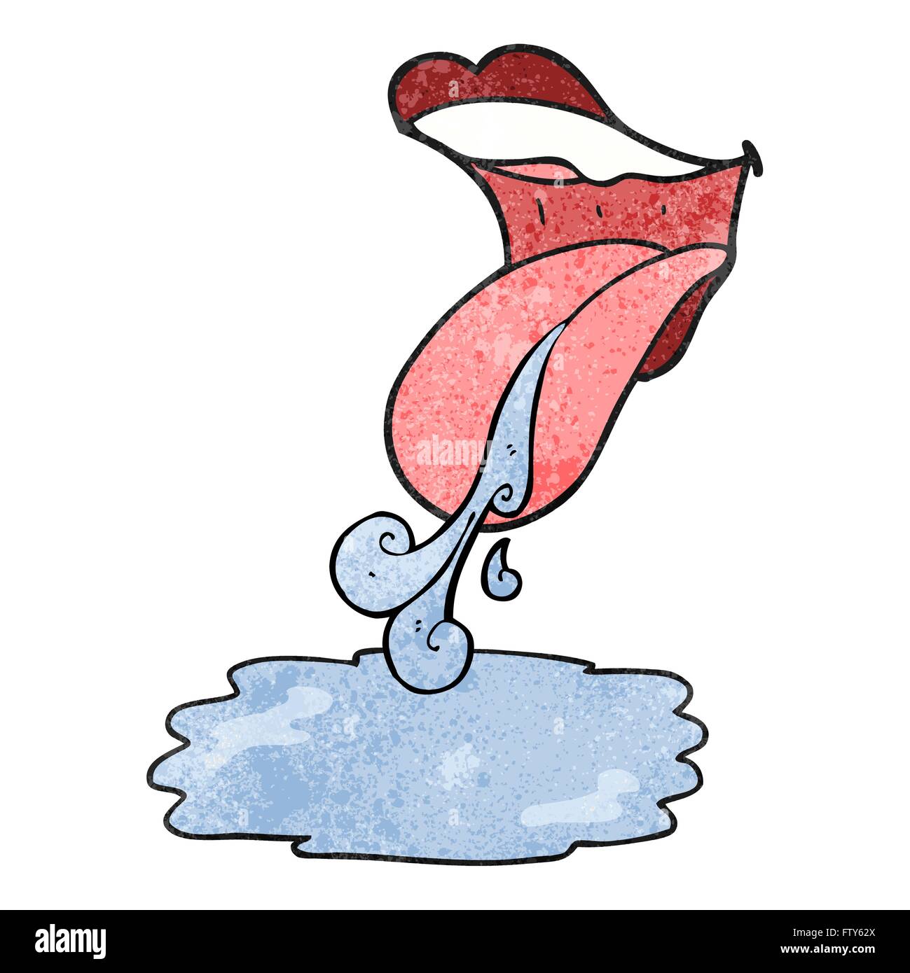 freehand textured cartoon mouth drooling Stock Vector Image & Art - Alamy