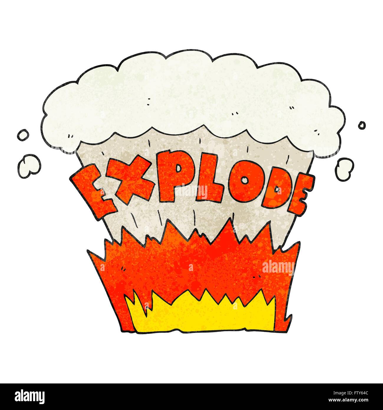 freehand textured cartoon explosion Stock Vector Image & Art - Alamy