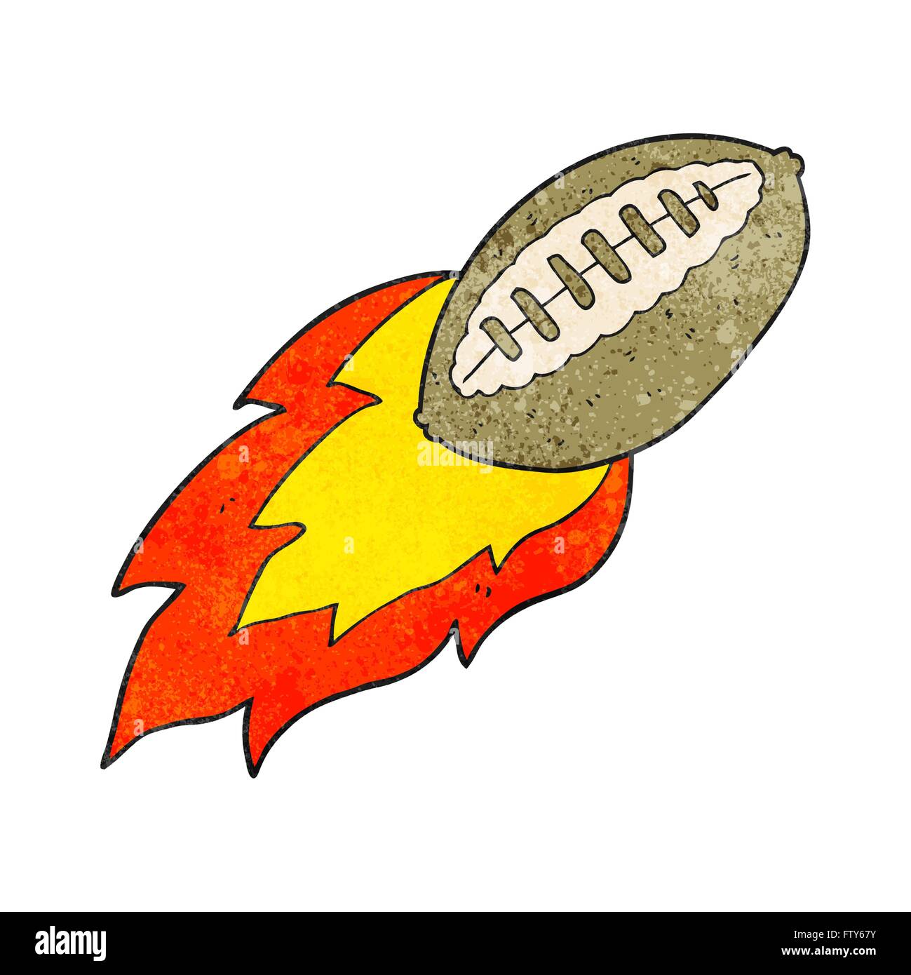 freehand textured cartoon flying football Stock Vector Image & Art - Alamy