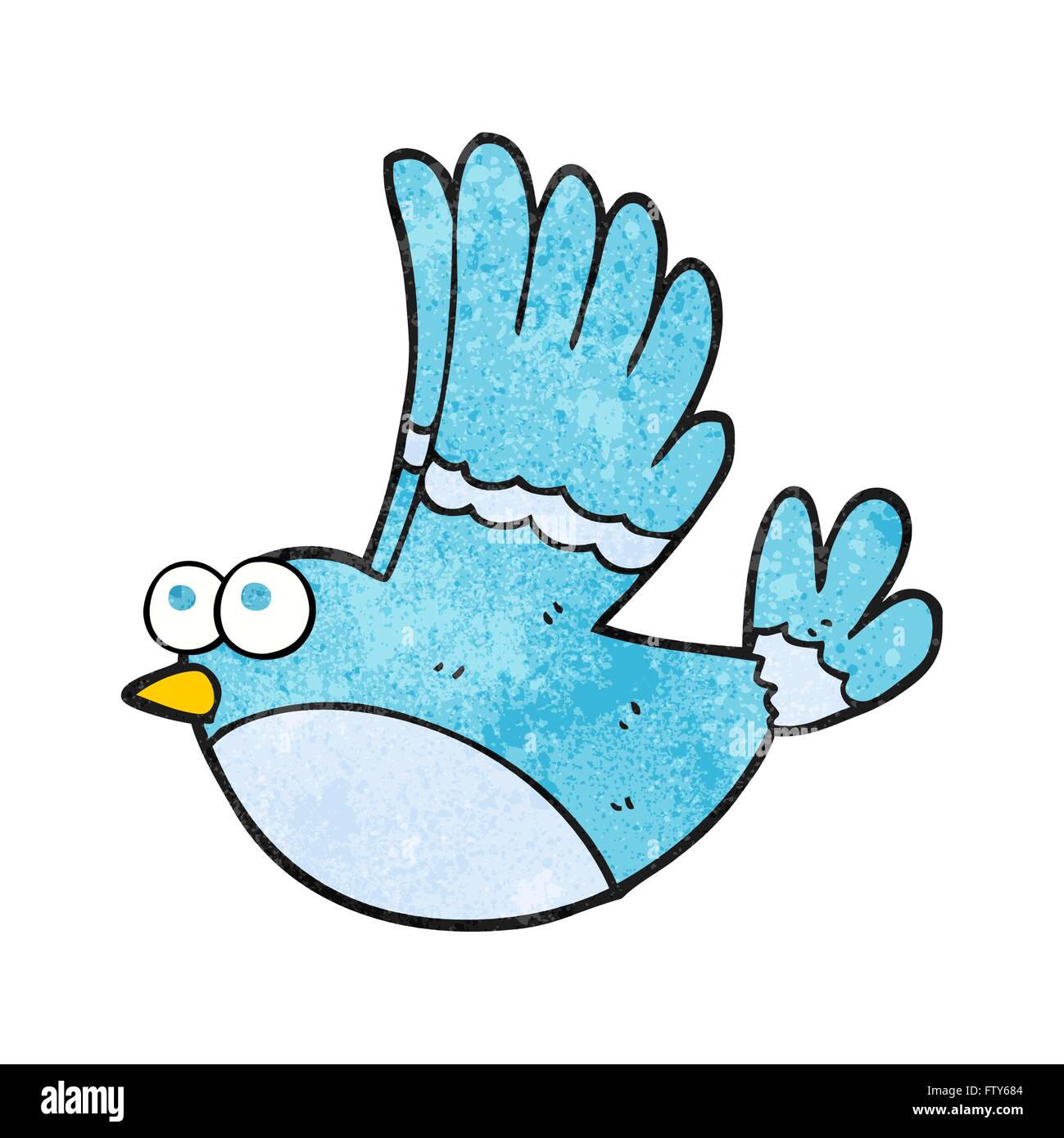 Freehand retro cartoon flying bird hi-res stock photography and images ...
