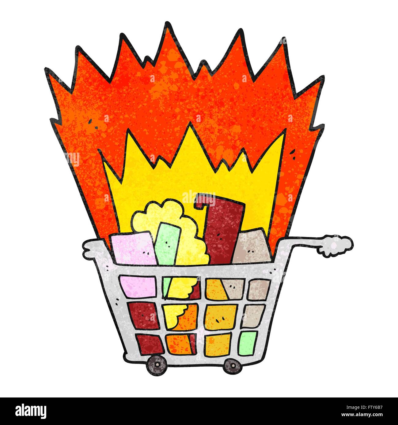 Freehand drawn cartoon shopping trolley hi-res stock photography and ...
