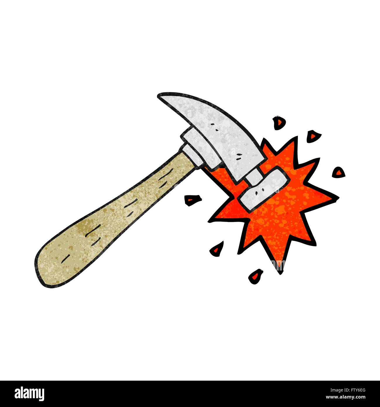 freehand textured cartoon hammer Stock Vector Image & Art - Alamy