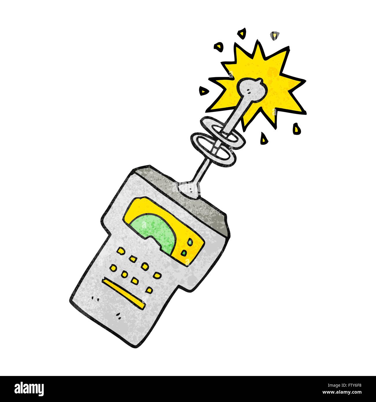 freehand textured cartoon futuristic scanner Stock Vector Image & Art ...