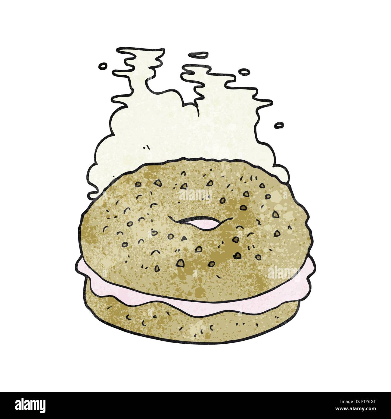 freehand textured cartoon bagel Stock Vector Image & Art - Alamy