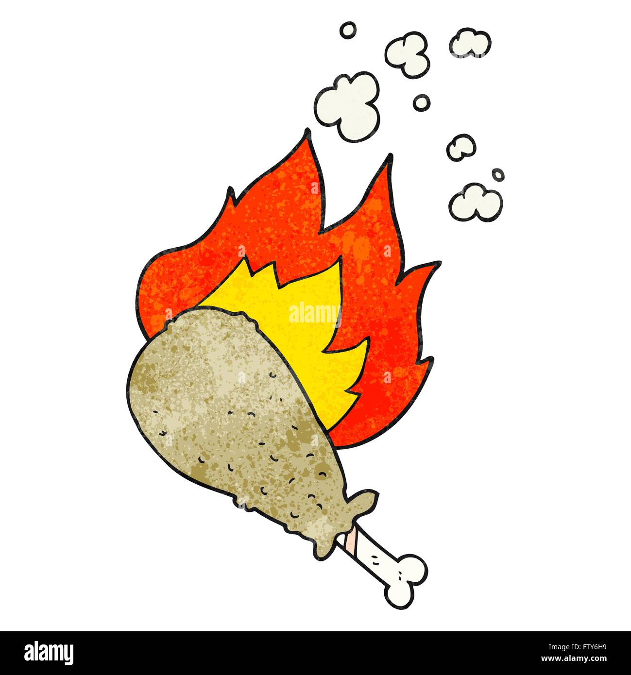 freehand textured cartoon cooked chicken leg Stock Vector Image & Art ...