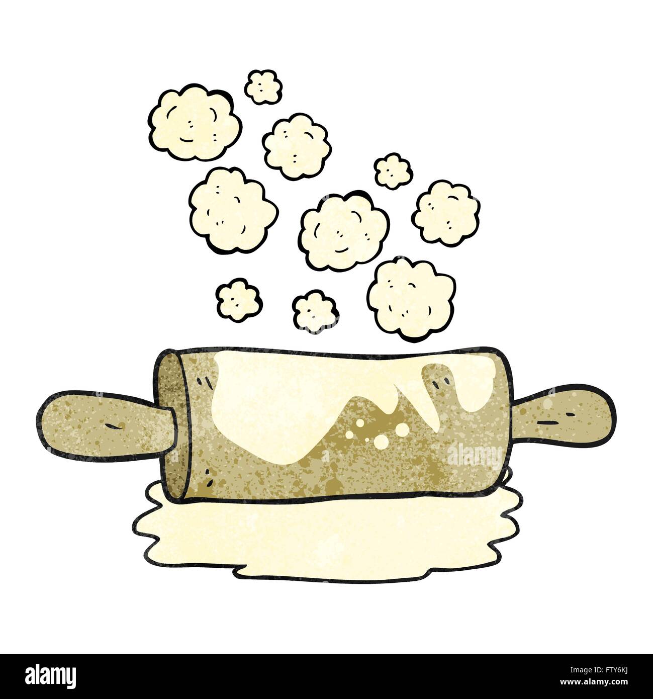 freehand textured cartoon rolling pin Stock Vector Image & Art - Alamy