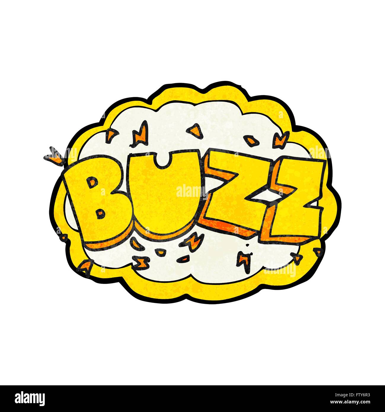 freehand textured cartoon buzz symbol Stock Vector Image & Art - Alamy