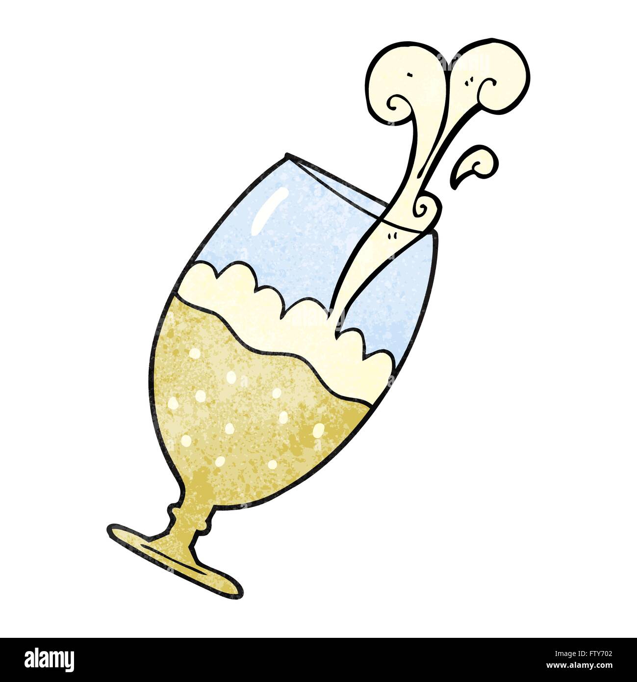 freehand textured cartoon beer in glass Stock Vector Image & Art - Alamy