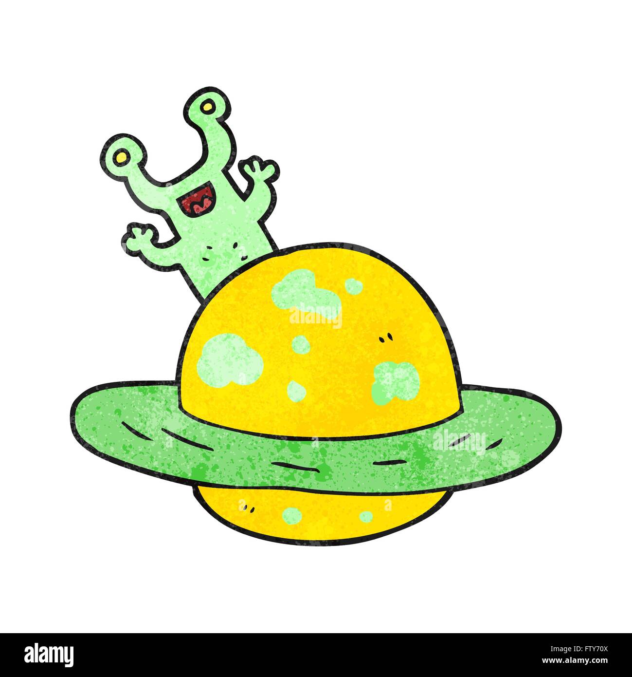 freehand textured cartoon alien planet Stock Vector Image & Art - Alamy