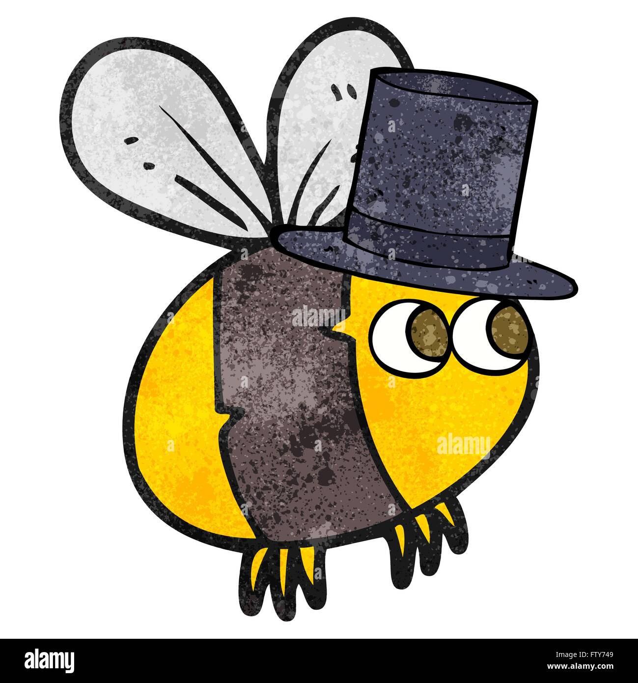 freehand textured cartoon bee top hat Stock Vector Image & Art - Alamy
