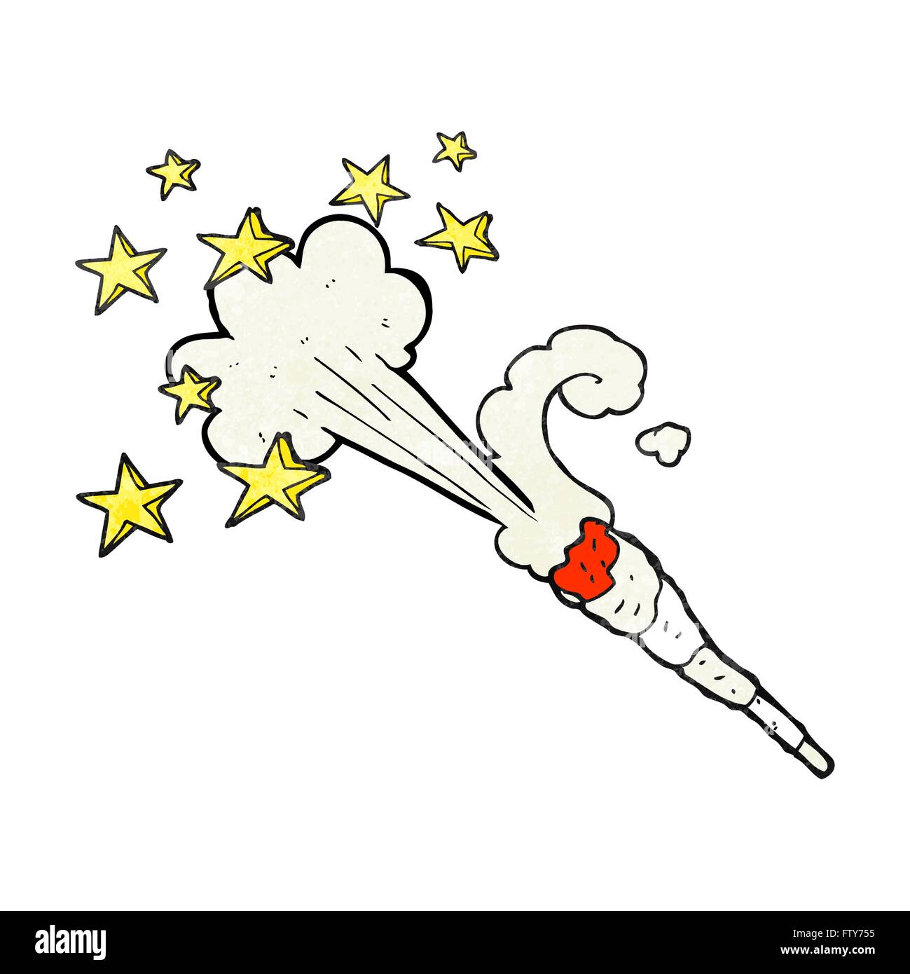 freehand textured cartoon marijuana joint Stock Vector Image & Art - Alamy