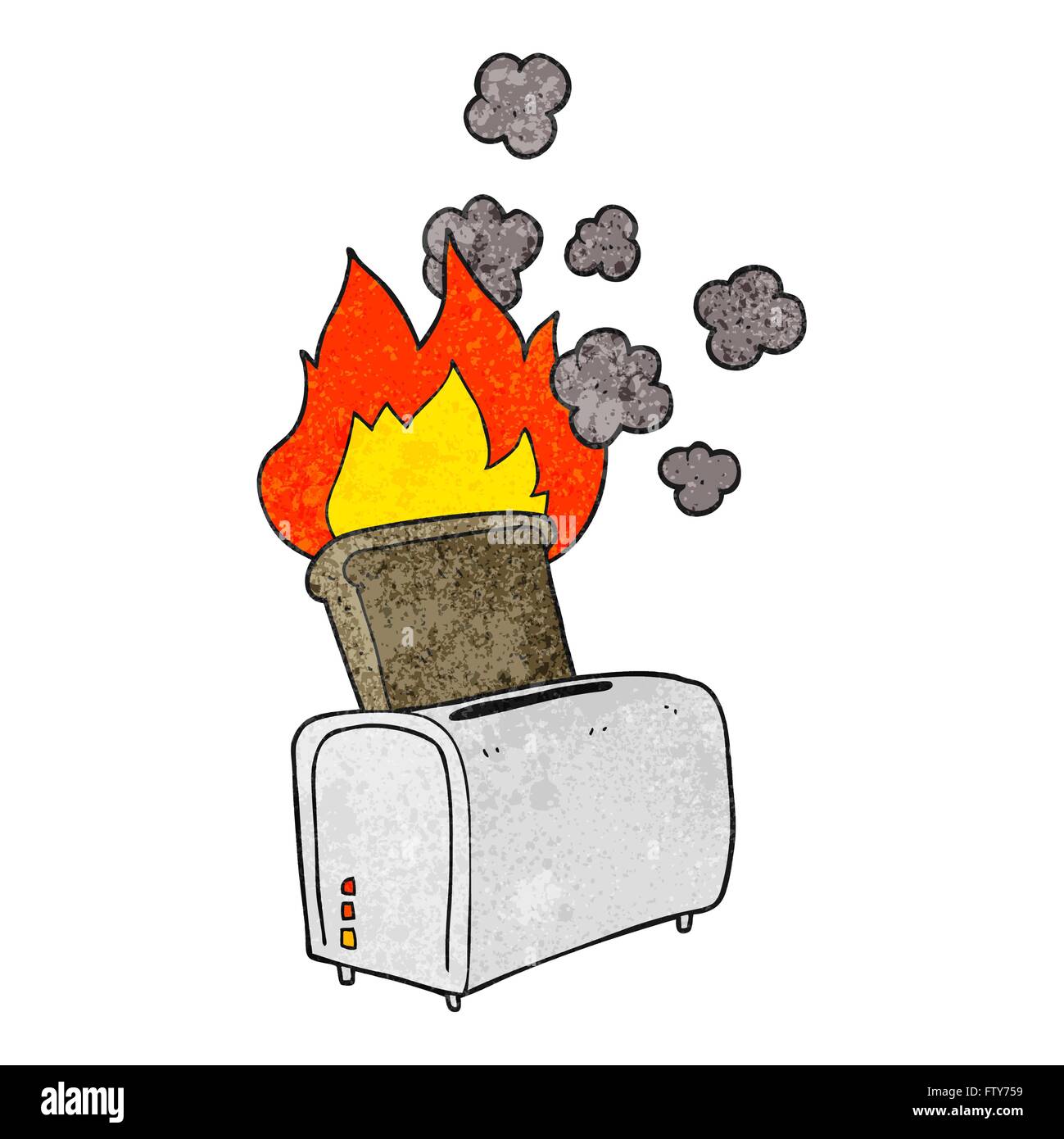 freehand textured cartoon burnt toast Stock Vector Image & Art - Alamy