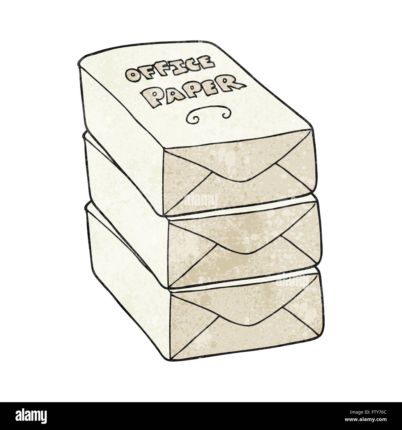 freehand textured cartoon office paper stack Stock Vector Image & Art ...