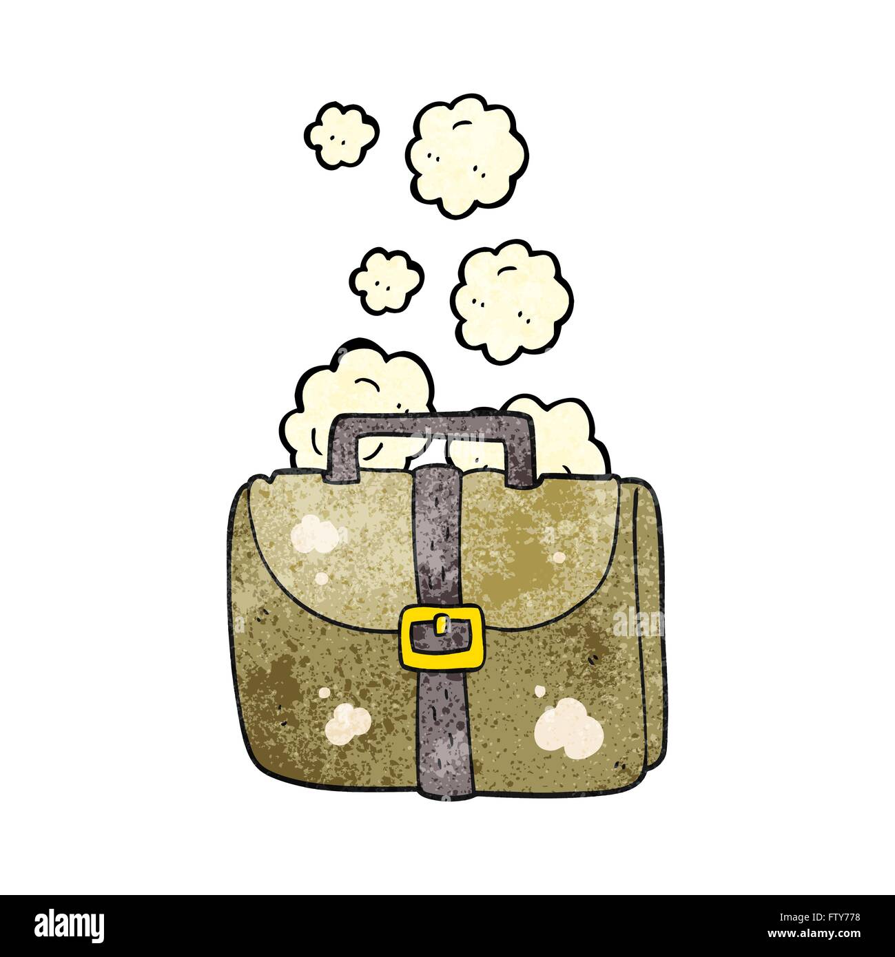 freehand textured cartoon old work bag Stock Vector Image & Art - Alamy