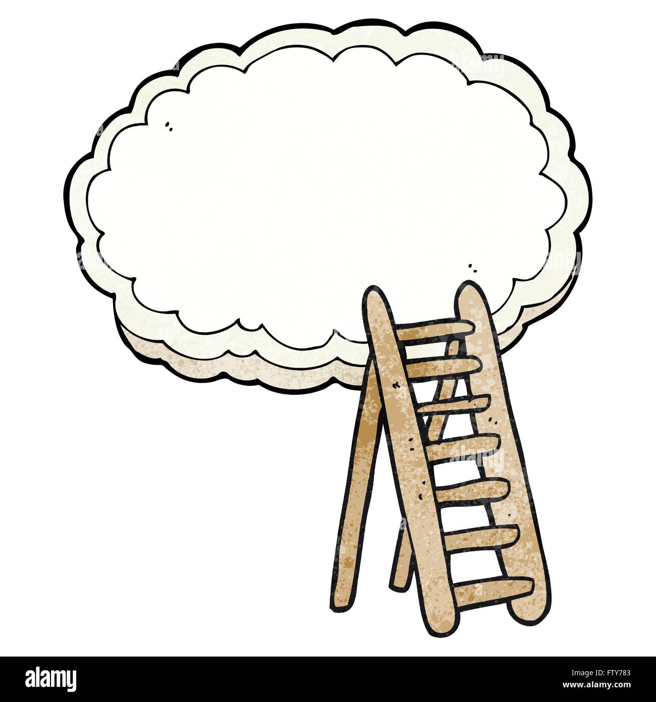 freehand textured cartoon ladder to heaven Stock Vector Image & Art - Alamy