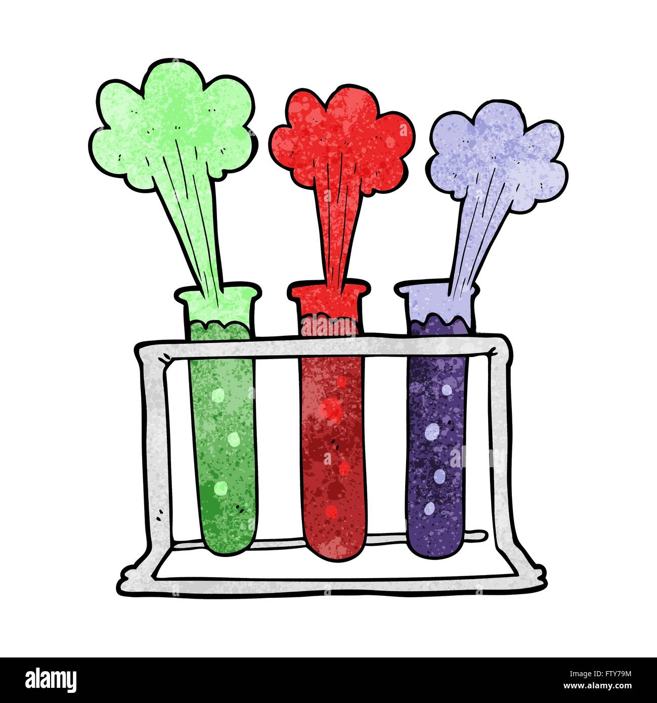 freehand textured cartoon rack of test tubes exploding Stock Vector ...