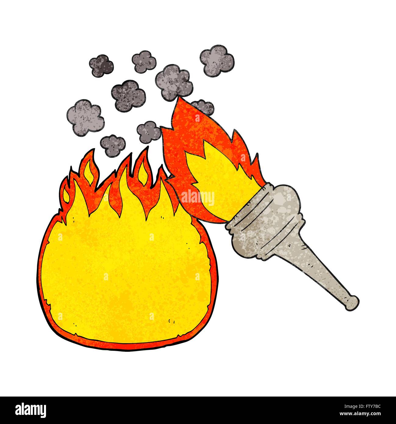 Flaming torch drawing Cut Out Stock Images & Pictures - Alamy