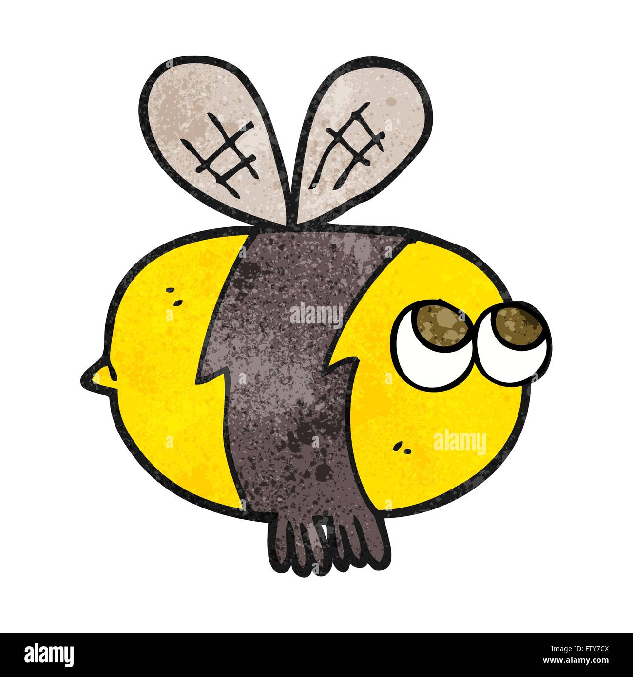 freehand textured cartoon bee Stock Vector Image & Art - Alamy