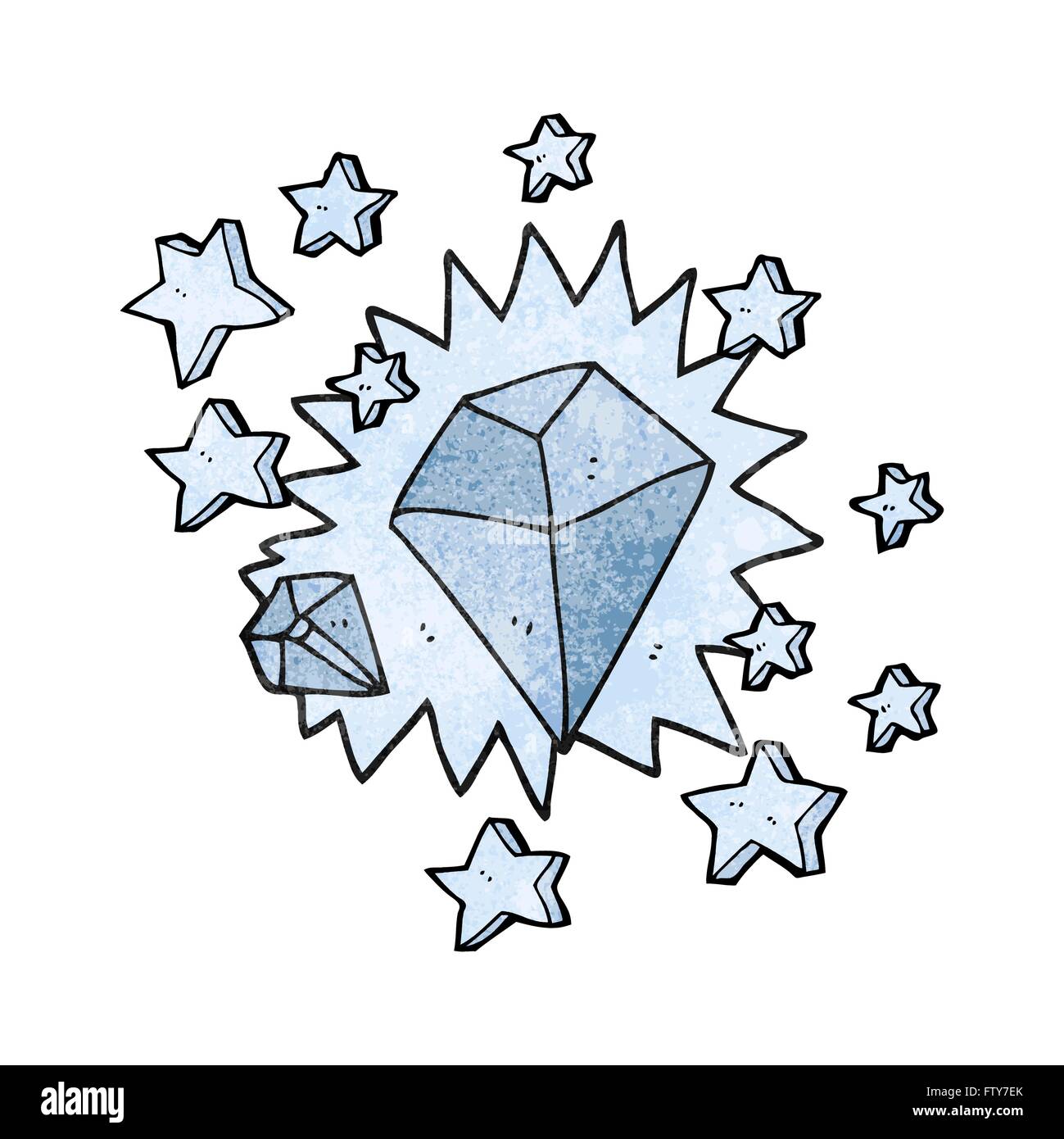 freehand textured cartoon sparkling diamond Stock Vector Image & Art ...