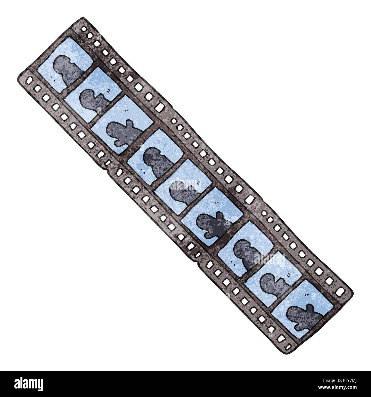 freehand textured cartoon film strip Stock Vector Image & Art - Alamy