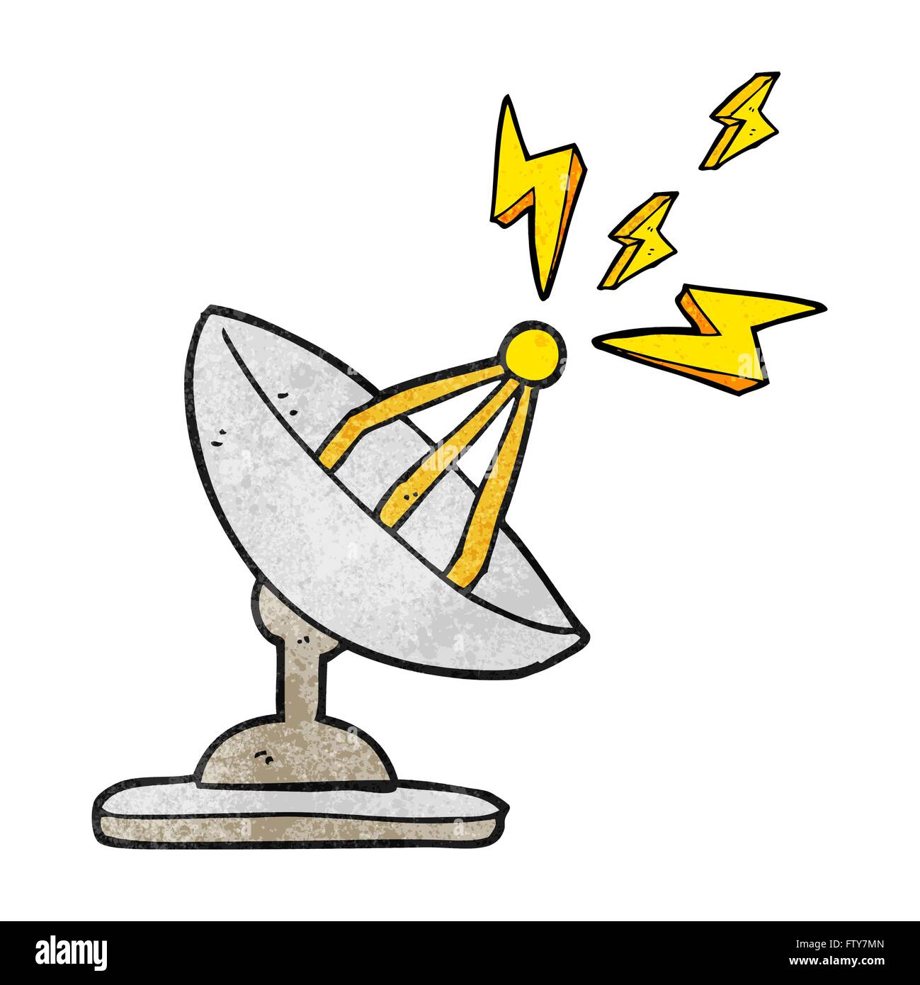 freehand textured cartoon satellite dish Stock Vector Image & Art - Alamy
