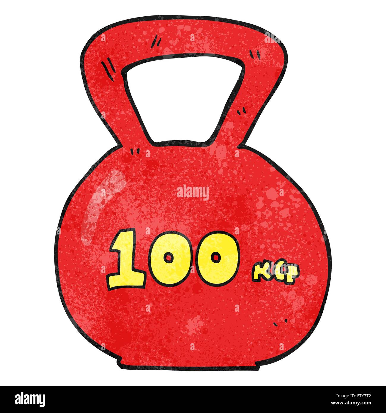 freehand textured cartoon 10kg kettle bell weight Stock Vector Image ...