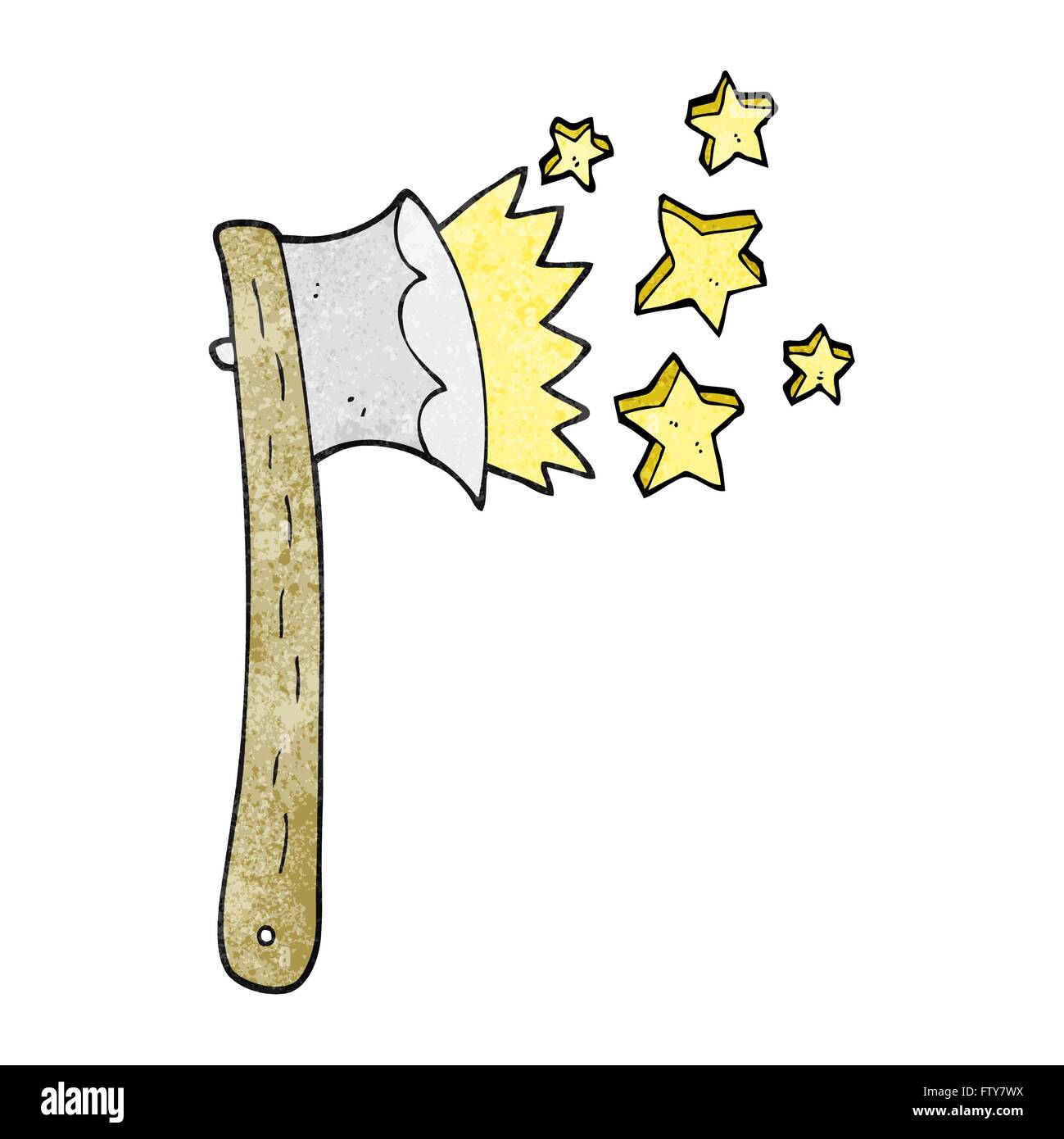 freehand textured cartoon sharp axe Stock Vector Image & Art - Alamy