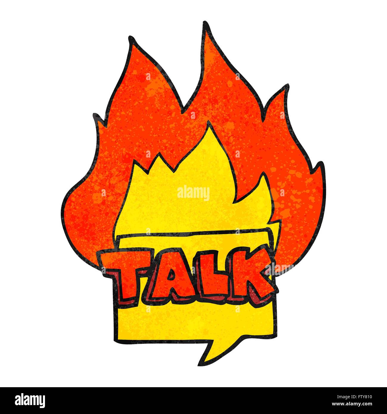 freehand textured cartoon talk symbol Stock Vector Image & Art - Alamy