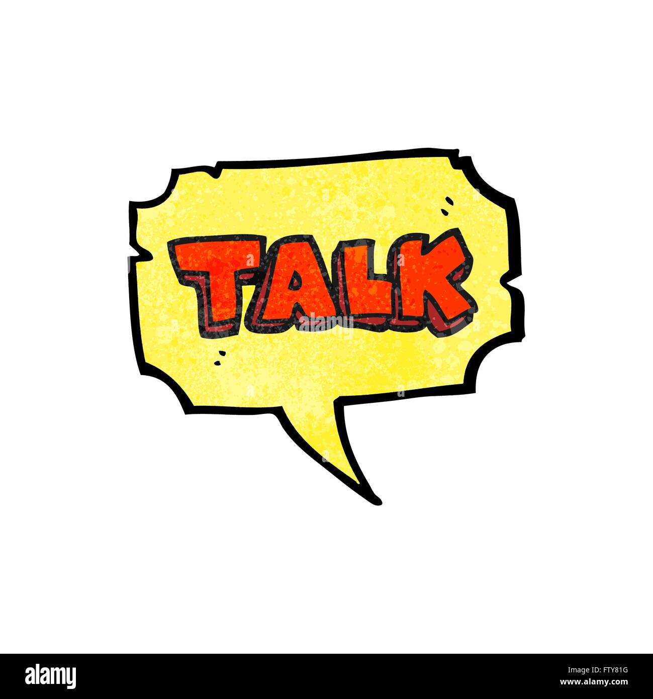 freehand textured cartoon talk symbol Stock Vector Image & Art - Alamy