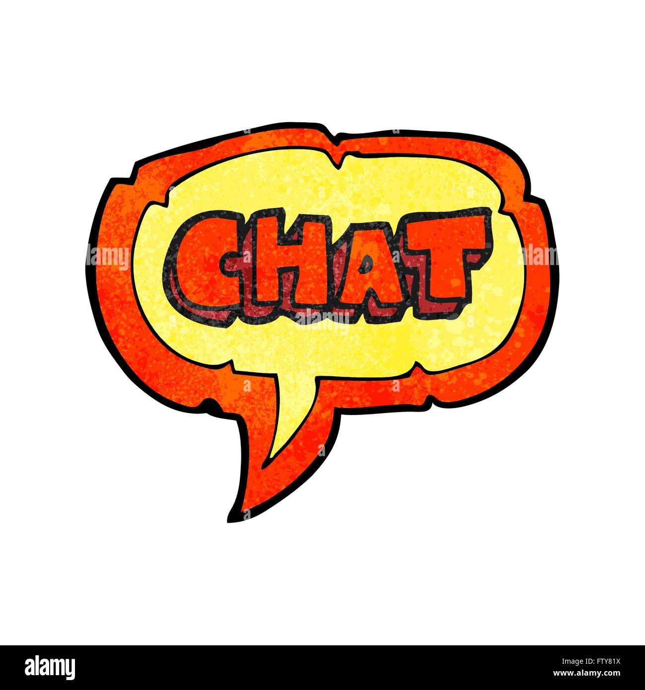 freehand textured cartoon chat symbol Stock Vector Image & Art - Alamy