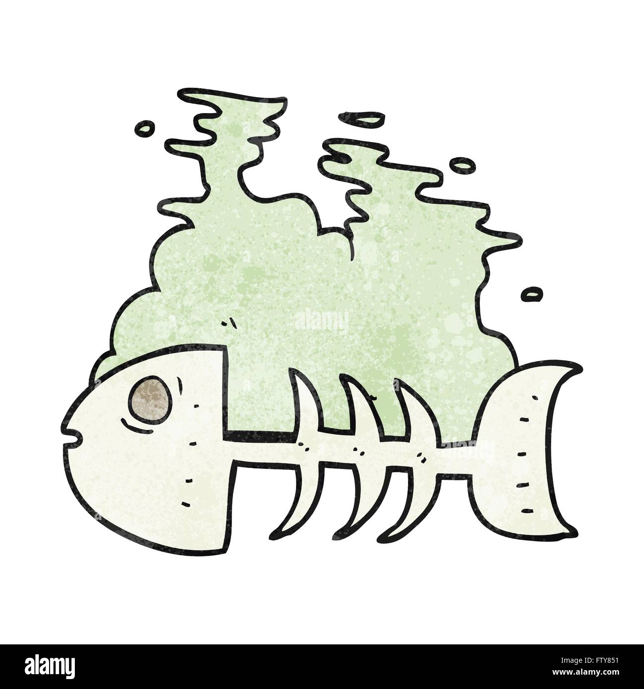 freehand textured cartoon fish bones Stock Vector Image & Art - Alamy