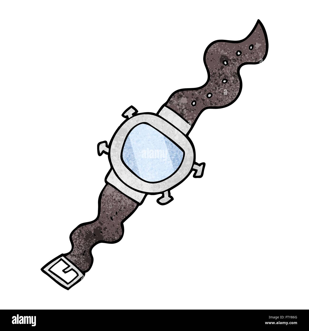 freehand textured cartoon wrist watch Stock Vector Image & Art - Alamy