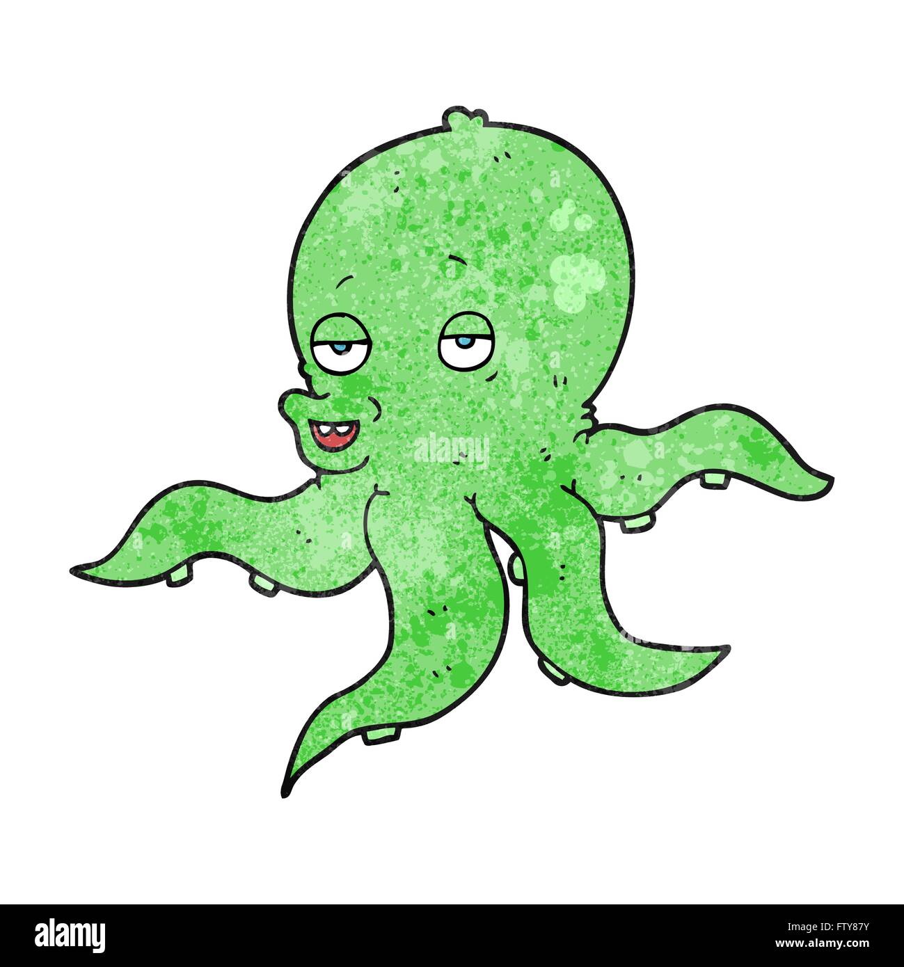 freehand textured cartoon octopus Stock Vector Image & Art - Alamy
