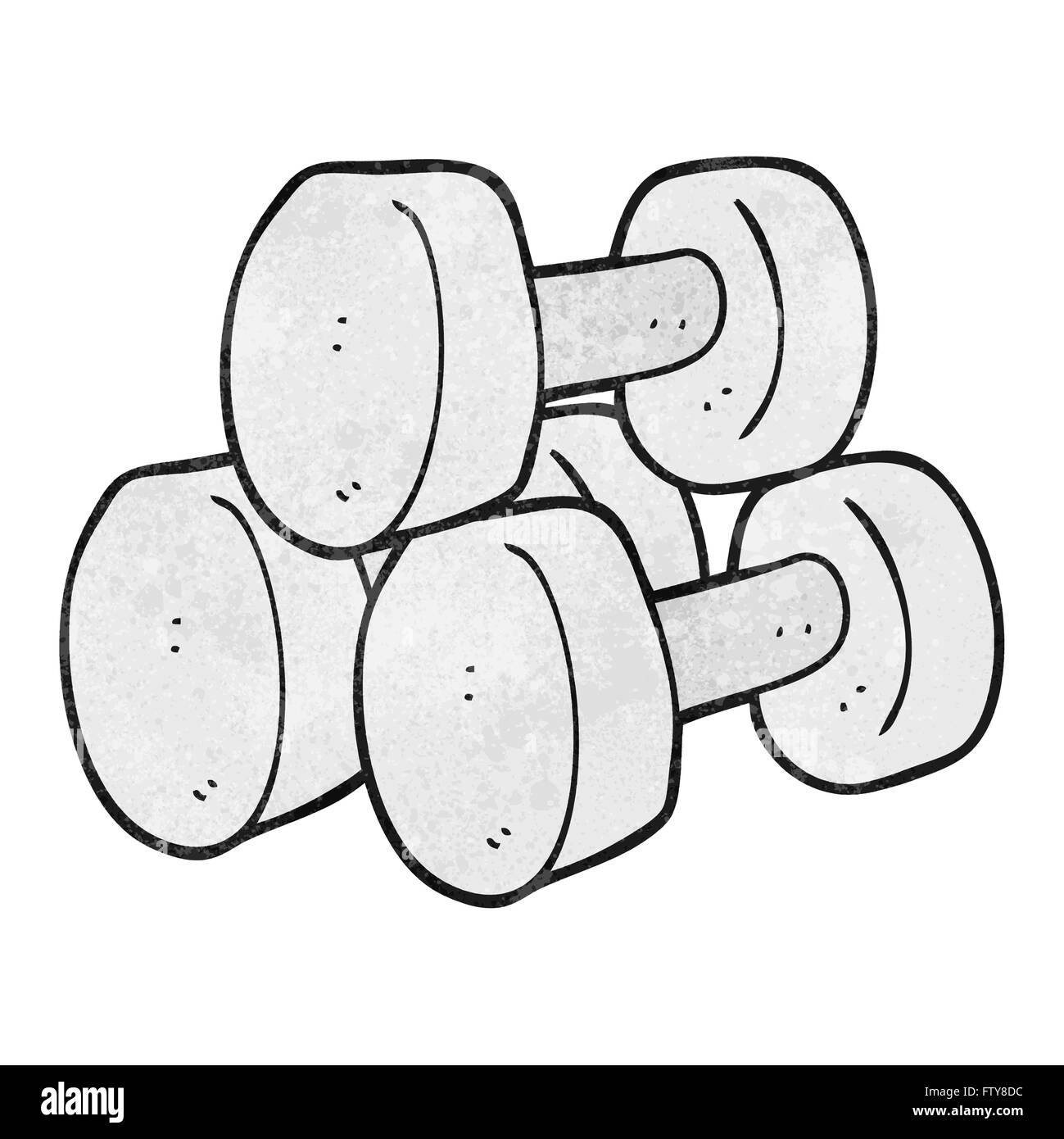 freehand textured cartoon dumbbells Stock Vector Image & Art - Alamy
